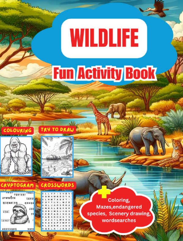 No.1 Ultimate Wildlife Activity Book for Kids:Maze,Puzzles